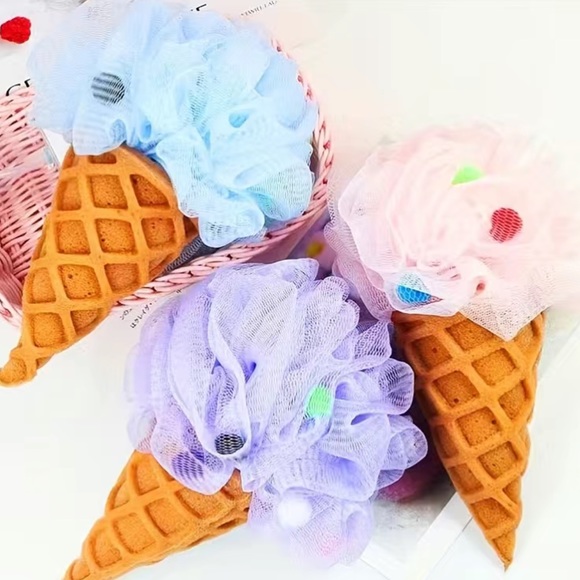Bath | Ice Cream Cone Bath Shower Loofah Sponge Set Of 3 | Poshmark